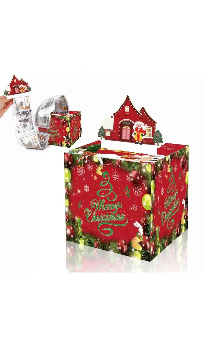 Christmas celebration pop up pull out money 3D card | Santas Workshop ...