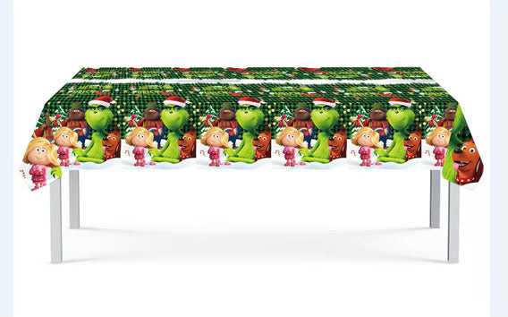 Grinch Christmas grinch PVC table cover plus grinch napkins 20 pcs ...