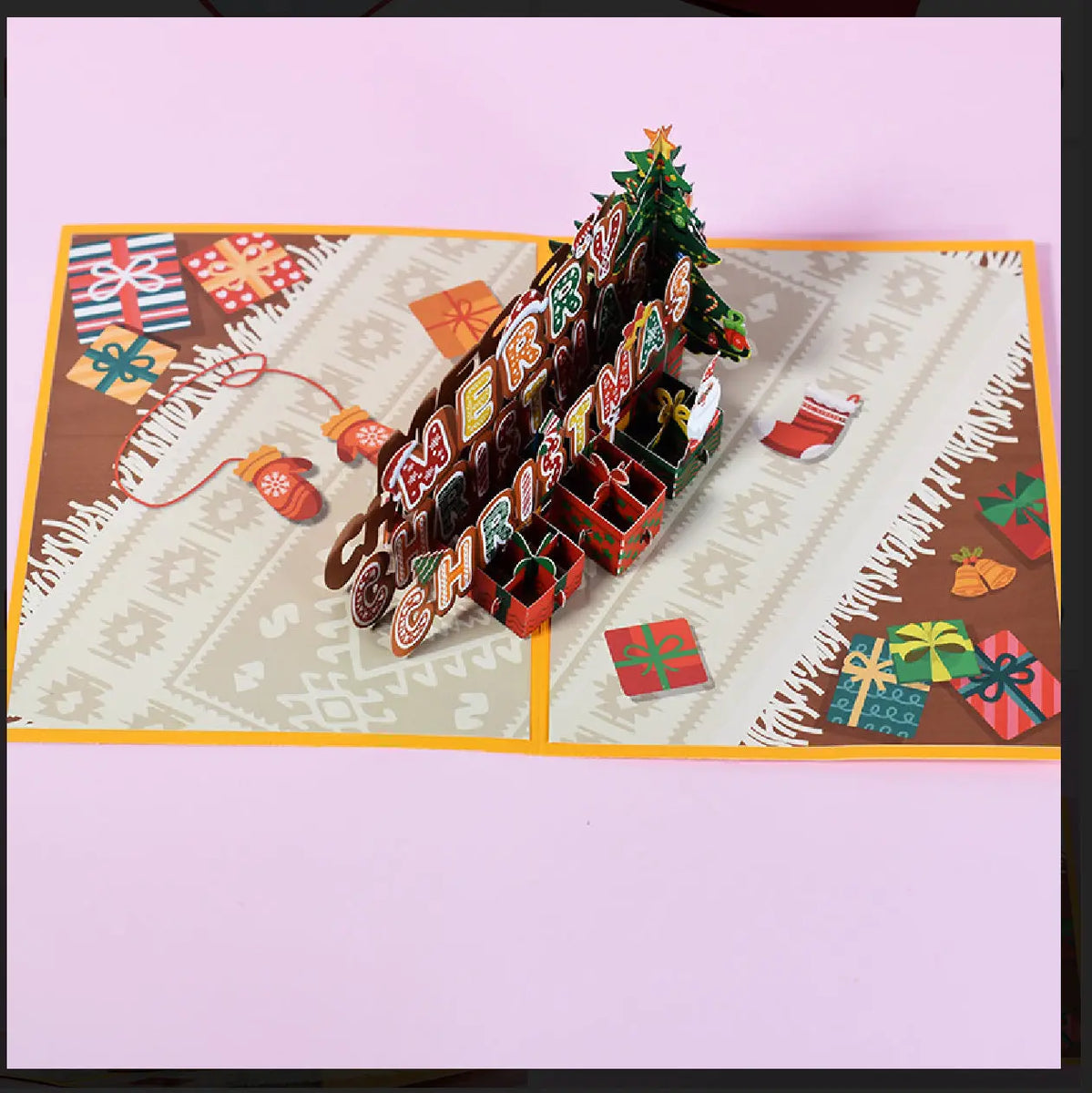 Merry Christmas 3D origami pop up card - Santas Workshop Direct