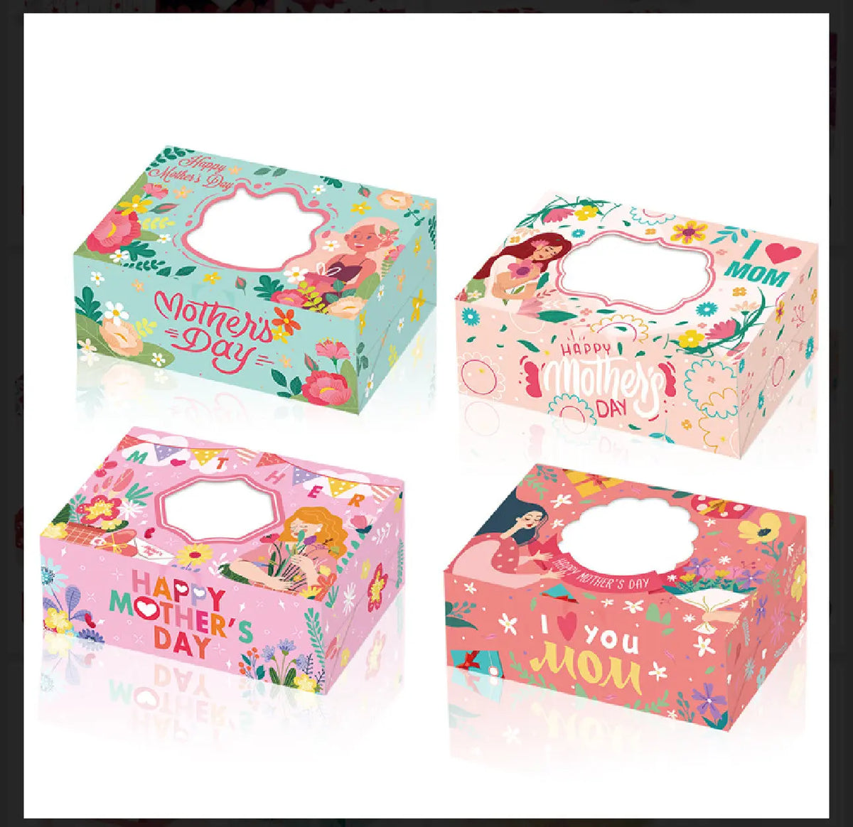 Mothers day / Valentines day cookie box x12 pcs (20 x 12 x 7 cm ...