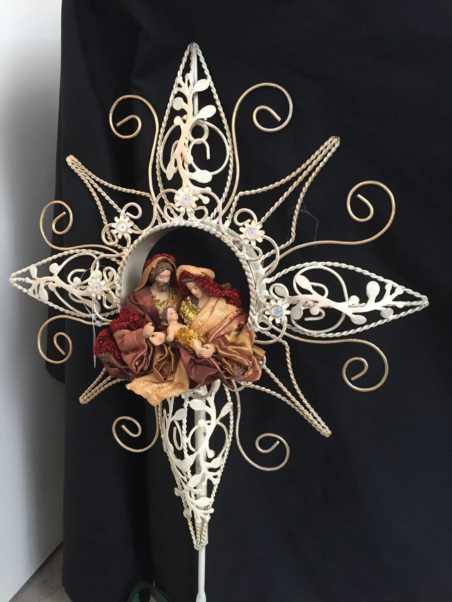 16” Christmas Star with Holy Family/ Tree Topper - 40 cm | Santas ...