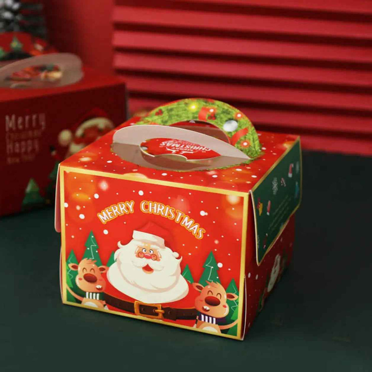 Christmas bakery cake box 20 cm | Santas Workshop Direct