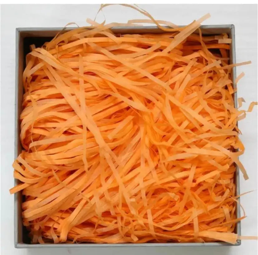 Orange Shredded-tissue crepe paper hamper filler gift box packaging 20 ...